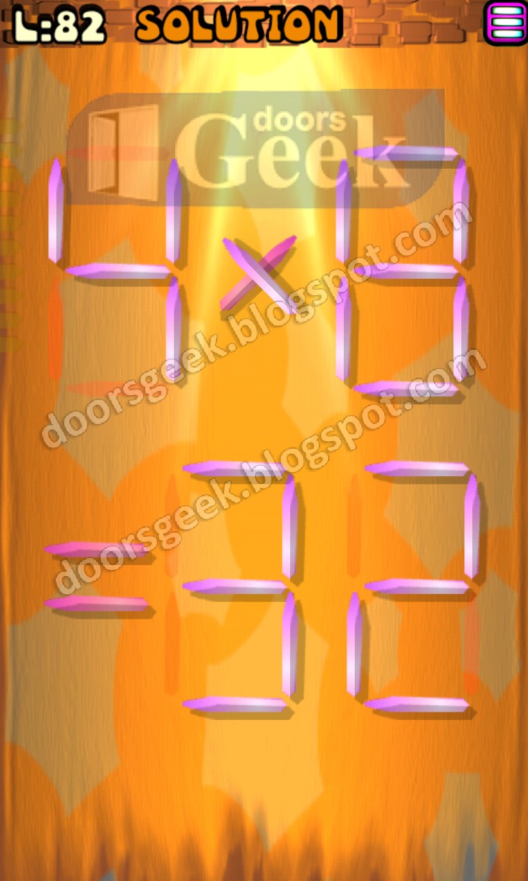 Matches Puzzle [Episode 8] Level 82 Solution ~ Doors Geek